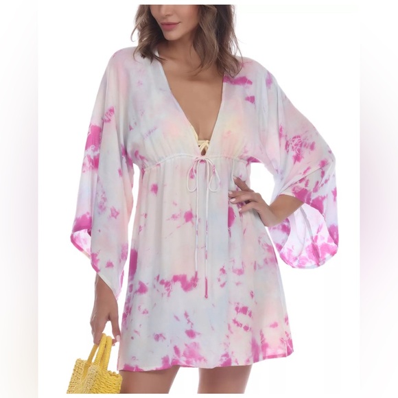 Raviya | Swim | Raviya Tiedye Tunic Coverup Petunia Tie Dye Large Nwt ...